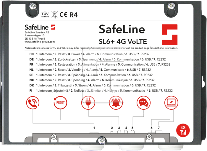 SafeLine SL6+ 4G VoLTE - SafeLine