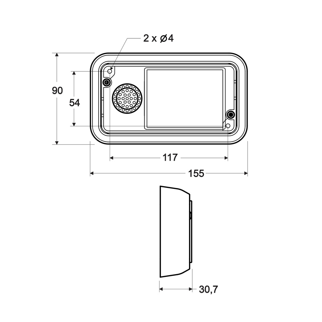 Surface mounted FD4 with built-in speaker - SafeLine