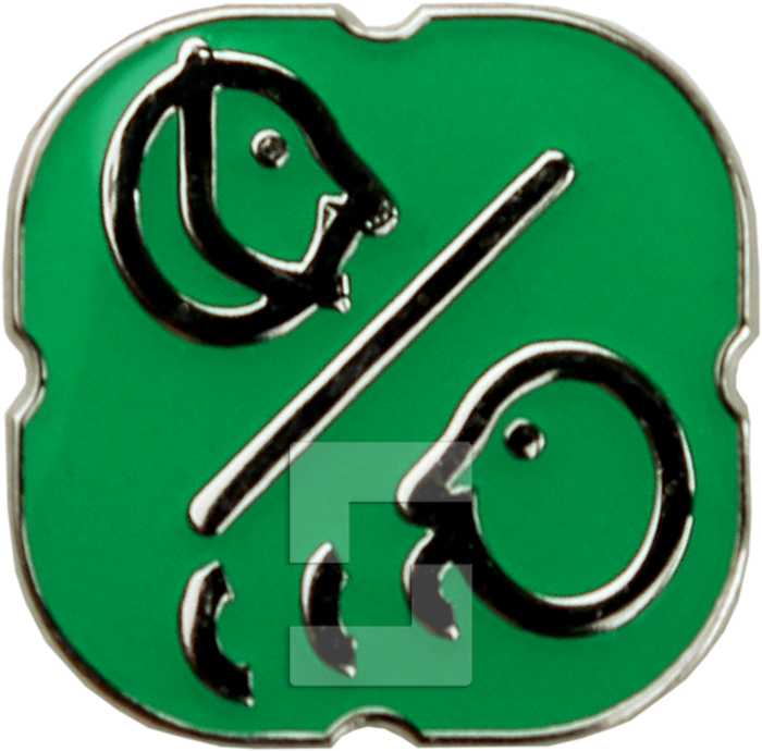 Green metal pictogram sticker - SafeLine