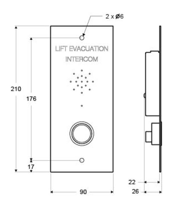 SafeLine EVAC floor station with button, flush mounting (DE) - SafeLine